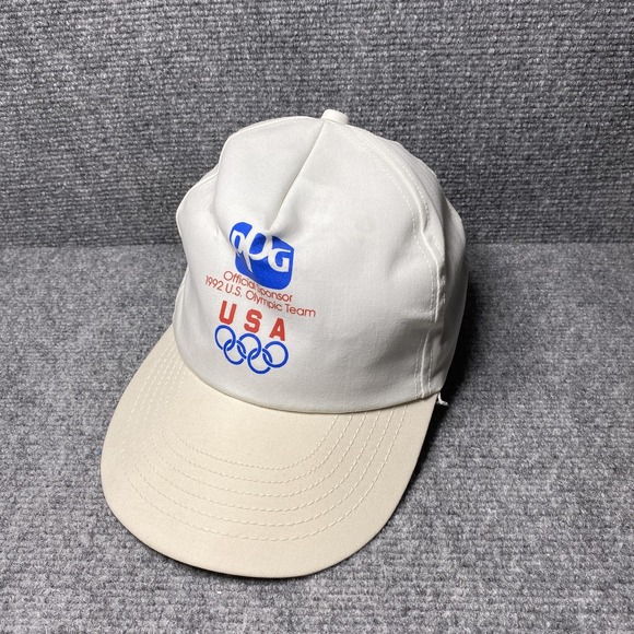 PPG | Accessories | Vintage Olympic Stain Hat Cap Snap Back Cream 992 ...